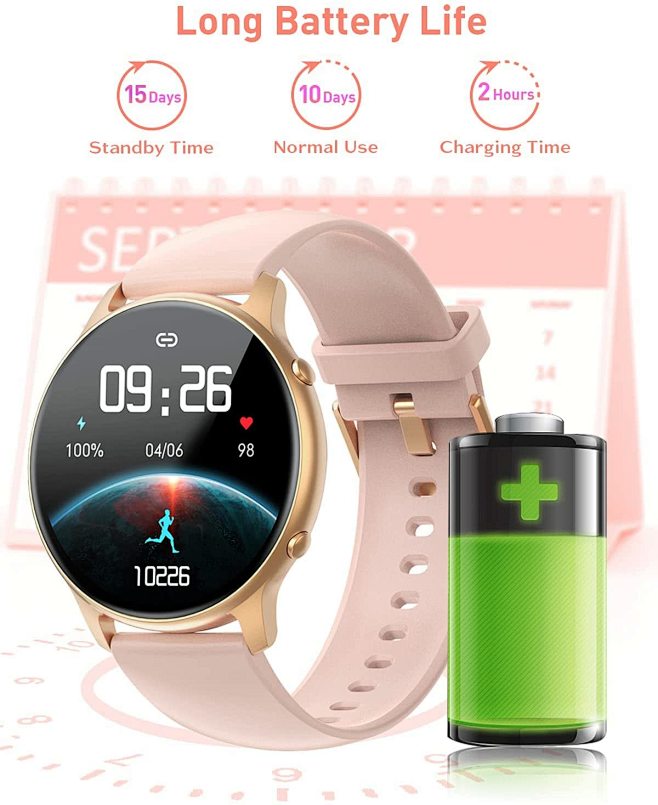 Amazon.com: Smart Watches for Women/Men Fitness: 1.28 Inch Full Touch ...