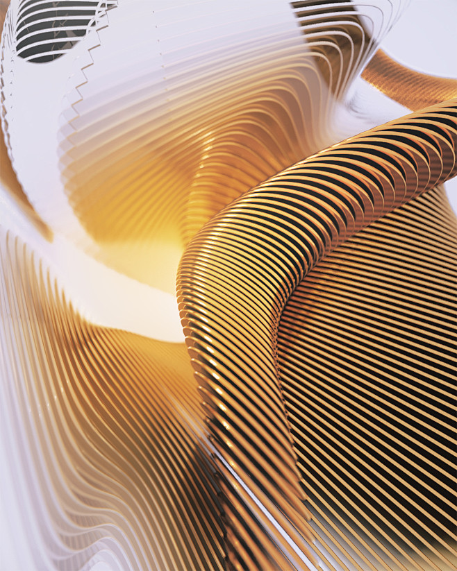 3D 3dart abstract cinema4d glass gold maxon redshift Render (2)