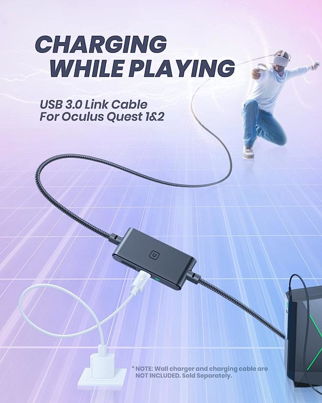 Amazon.com: INIU Link Cable, [16FT 5m] VR Cable Compatible with Meta ...