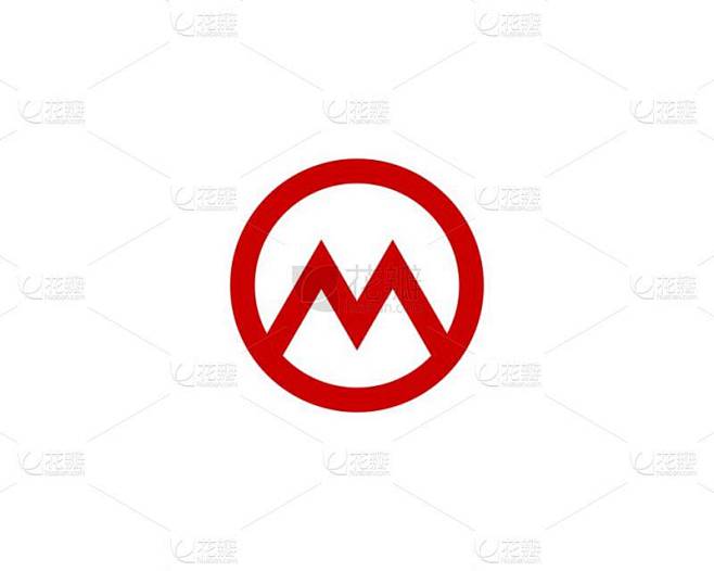 MO OM字母标志设计向量模板