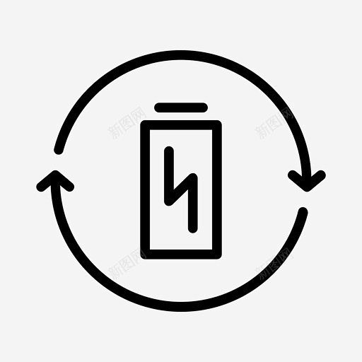 可充电电池充电重复使用图标 免费下载 页面网页 平面电商 创意素材