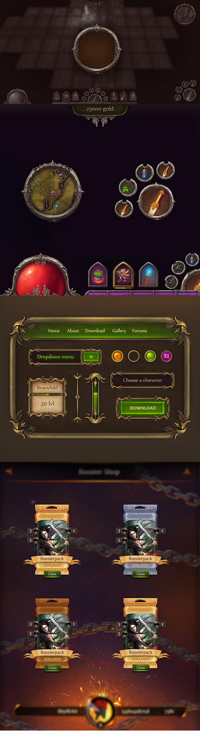 Game GUIs : GUIs for PC games.