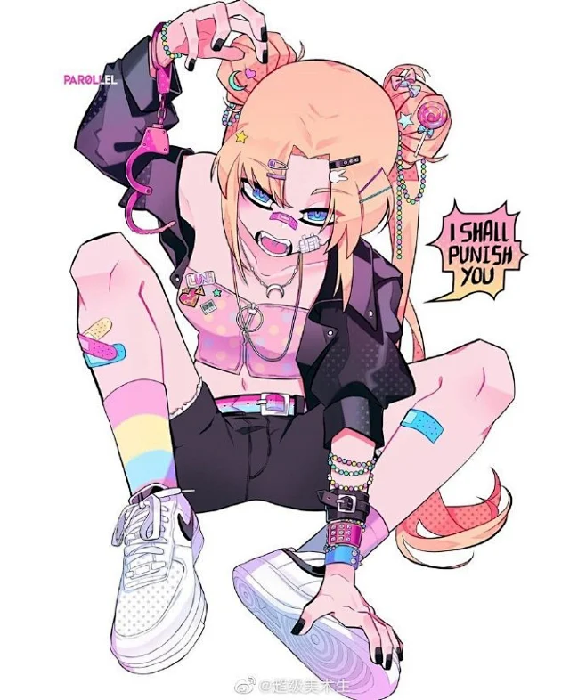 马卡龙糖果色少女 . 人物插画设计师 . par0llel -花瓣网