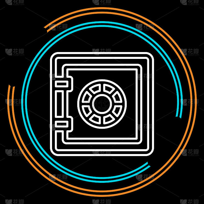 Simple Safe Thin Line Vector Icon