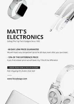 Commercial Use Electronics Products Promotion Flyer素材-花瓣网