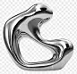 Download premium png of PNG Liquid Shape Chrome material silver shiny white background by ...