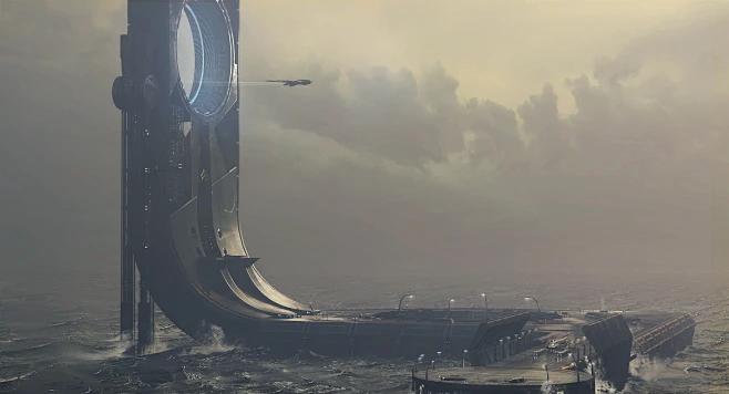 EXODUS - Ocean Fortress图片_Y-原画-A站场景概念图片素材-花瓣网