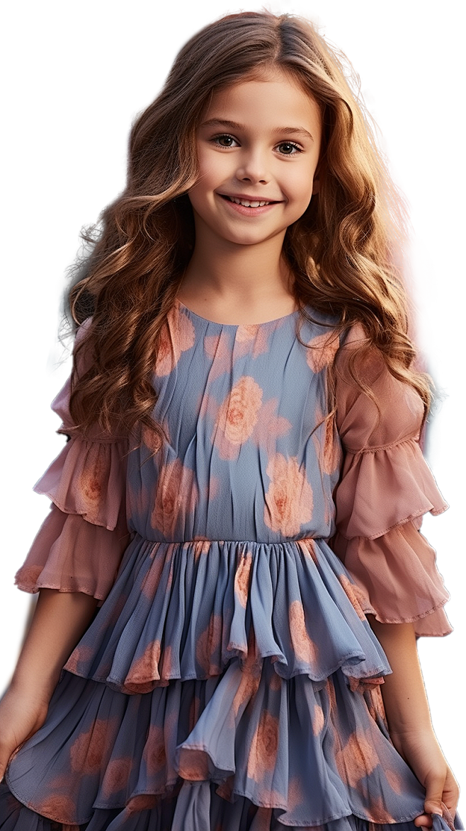 Newreading_Full_body_smiling_a_beautiful_little_girl_of_four_to ...