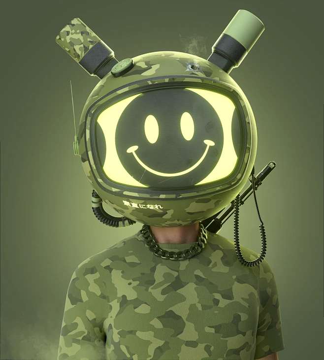 3D art c4d cinema 4d Collection Helmet nft octane redshift Render-花瓣网