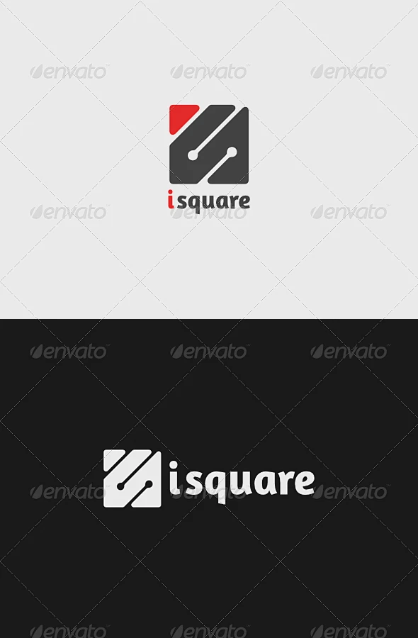 I Square Logo - Abstract Logo Templates-花瓣网