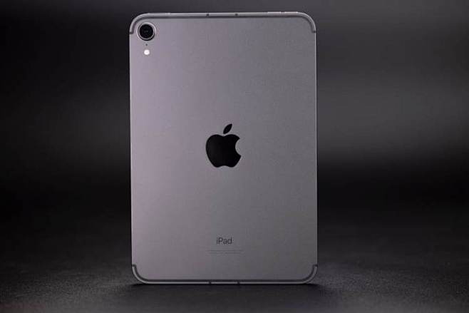 IPad mini(第6代)背面的照片素材