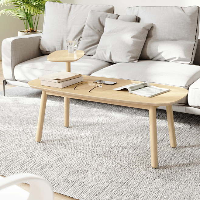 light-blonde-wooden-coffee-table-with-swivel-platform-multipurpose ...