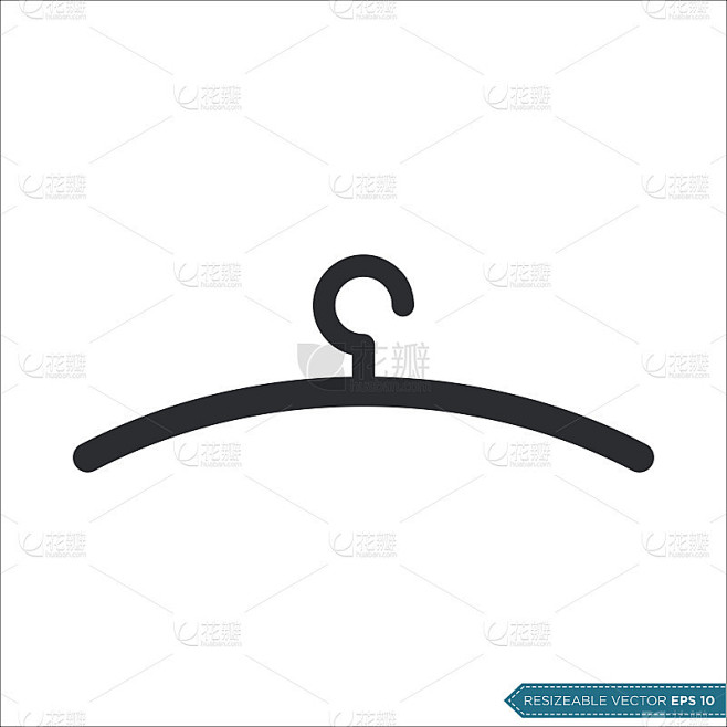 衣架图标矢量模板插图设计