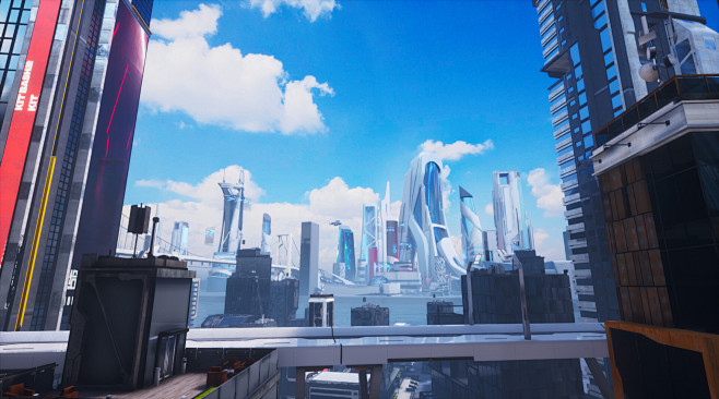 City -UE4, fang yun : 几个月前做的一个城市场景，城市上下层科技和居住环境差异巨大，关卡布局灵感来源于上海和重庆。 使用 ...