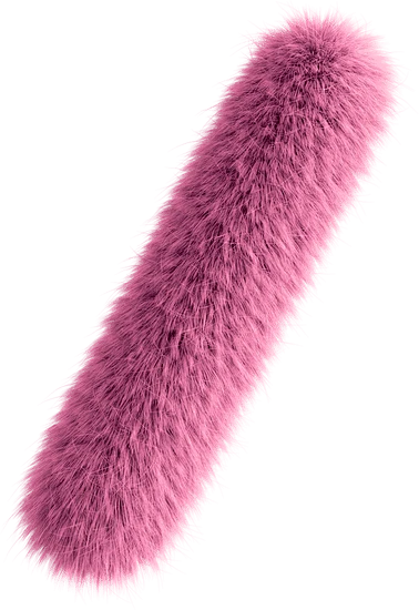 Pink 3D Fluffy Symbol Slash-花瓣网