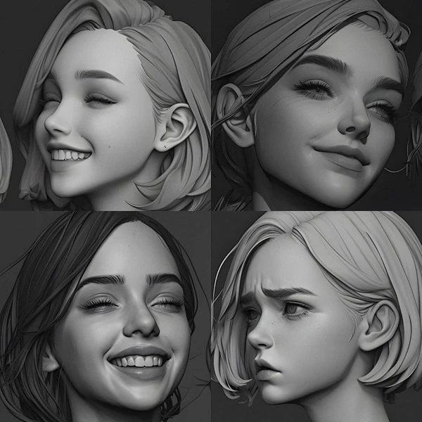 310P 素模情绪参考图，无敌！-欧美卡通-原画插画,微元素 - 原画,设计,欧美,卡通,Q萌 - Element3ds.com!-花瓣网