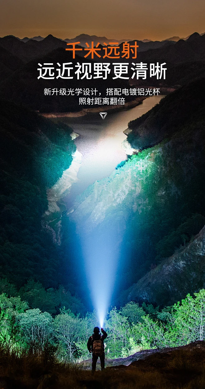 神火TF01聚光远射强光手电筒超亮户外照明便携式手电筒战术千米-淘宝网-花瓣网