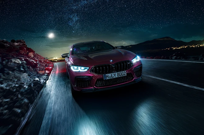 BMW M8 BMW car transportation night NightShot stars MilkeyWay Sportscar-花瓣网
