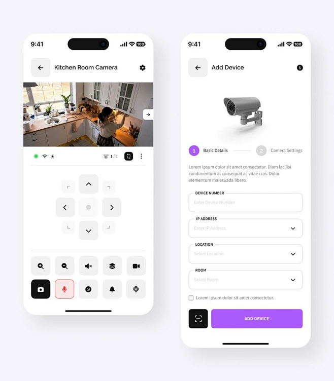CCTV IPTV Camera Monitor Mobile App UI Kit 摄像机监视器移动应用程序UI套件_UIGUI-国外高品质 ...