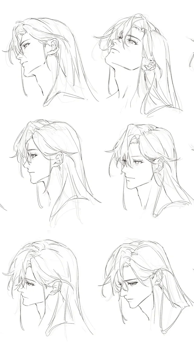 二次元男侧脸 - 小红书搜索-花瓣网