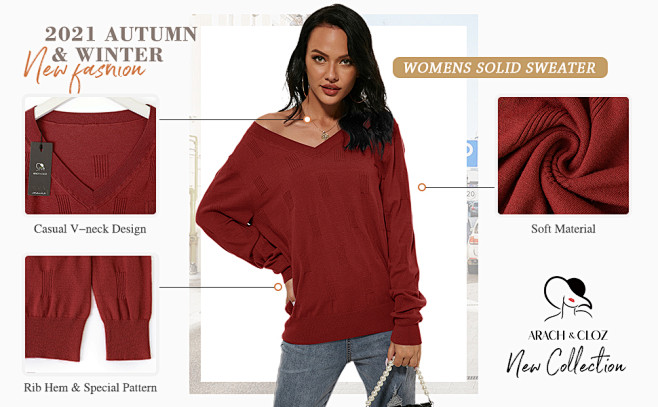 womens solid sweater