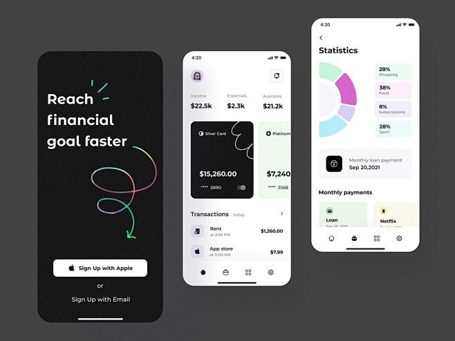 Financial app design android android app android app design app app ...