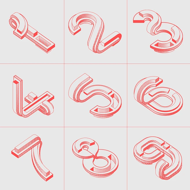 2.5D 3D lettering 3D Type adobe illustrator charles williams Isometric ...