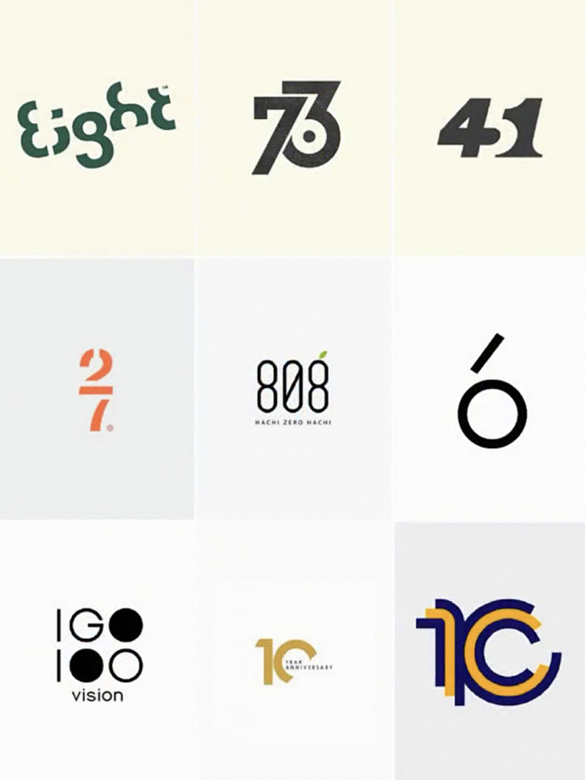 数字logo设计,正负形设计_卡通_健身_潮流_瑜伽_花店