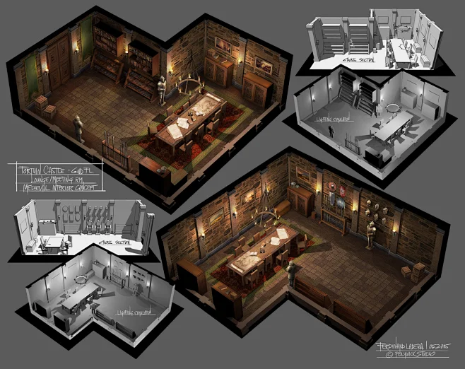 Steampunk Interior : Steampunk interior concept art ©Polywick Studio-花瓣网