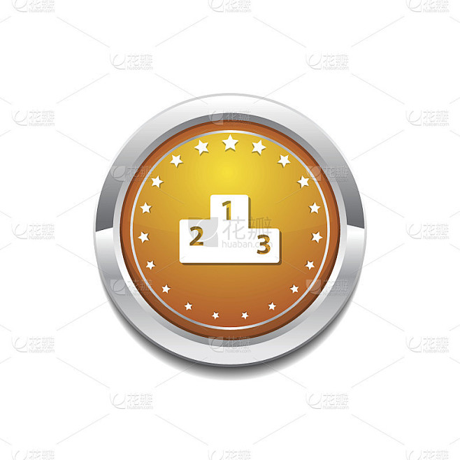 分数板黄色矢量图标按钮