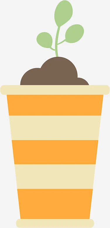 花盆_新图网 https://ixintu.com 卡通 矢量 手绘 绿色 植物 AI 花草 花盆 叶子 发芽-花瓣网