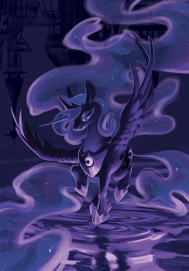 小马宝莉～我的小马驹～彩虹小马～月亮公主～露娜公主～～唯美漂亮画面图片_动物图片素材-花瓣网