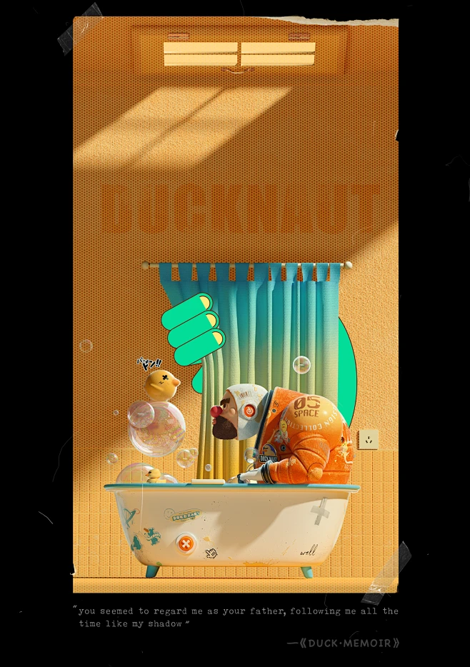 cartoon Character design IP 3D astronaut c4d metaverse story-花瓣网