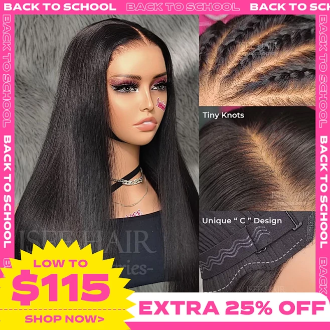 ISEE Wear Go V5 | Tiny Knots Pre Bleached Upgraded Straight Glueless HD ...