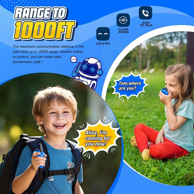 Amazon.com: Walkie Talkies Toys for Kids 3-6: DASTION-99 Kids Walkies ...