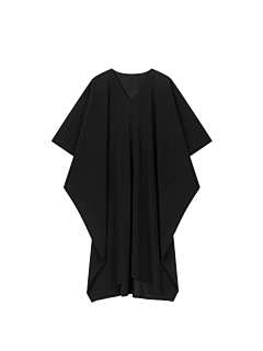 平铺-花瓣网|陪你做生活的设计师 | 酸V领黑色连衣裙 305305-淘宝网