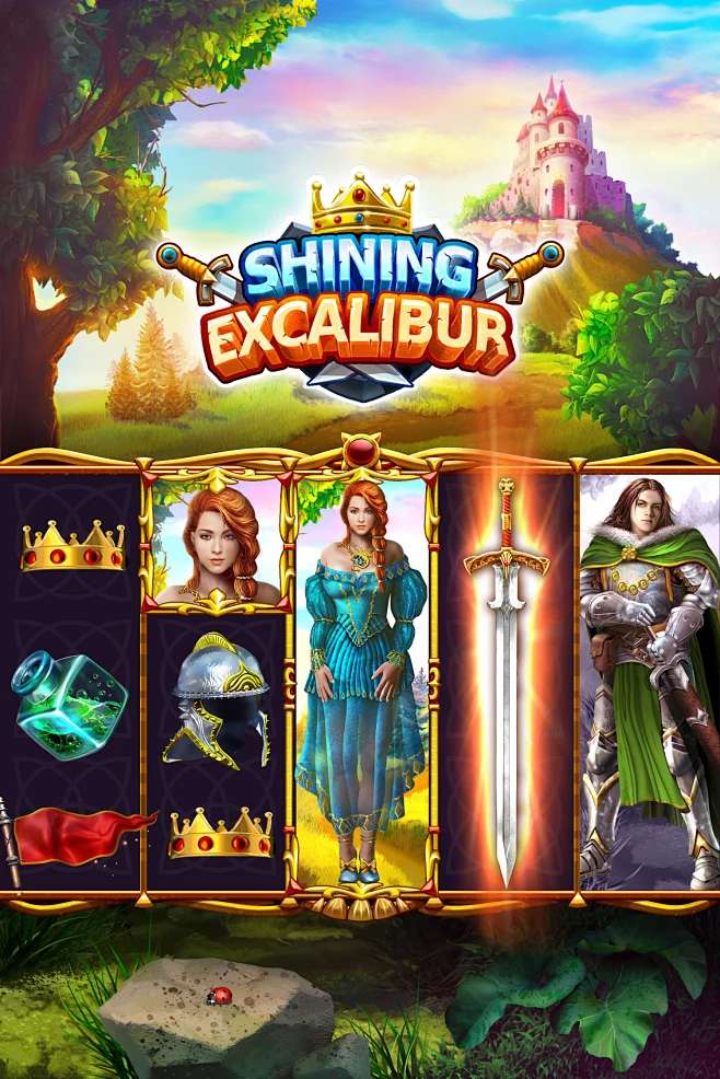 SHINING EXCALIBUR • Slot Game : Illustration for gameSlot Game SHINING ...