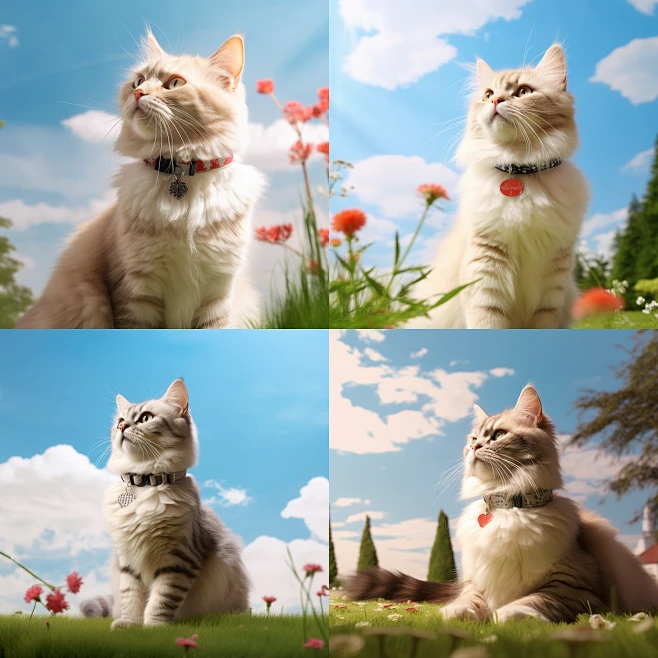 muszazumoazee_A_cat_panoramic_view_Looking_upon_the_lawn_with_a ...