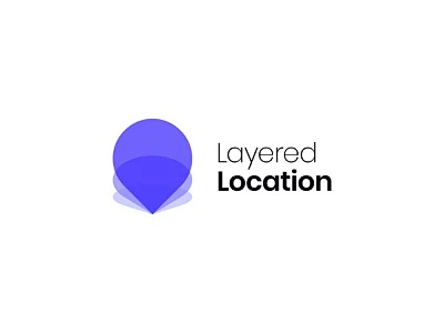Layered Location Logo Design graphic design colorful icon design logo ...