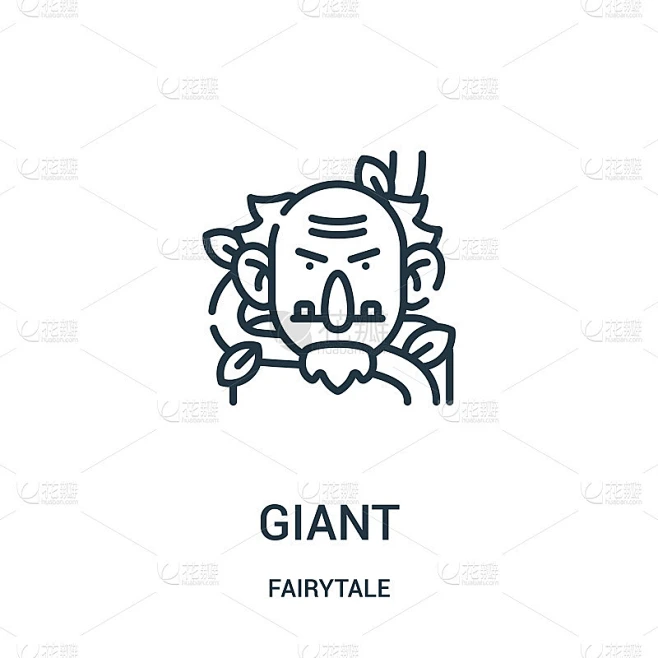 giant icon vector from fairytale collection. Thin 素材-花瓣网