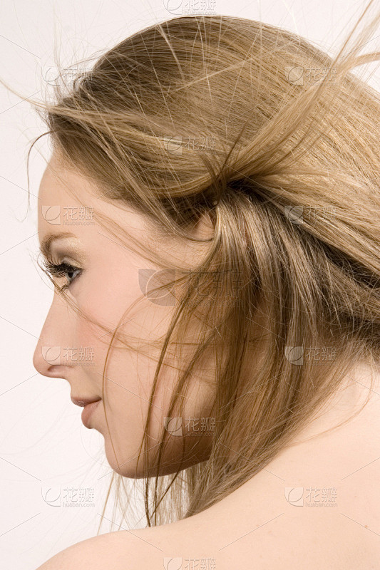 活力,肖像,垂直画幅,美,侧面像,美人,人群,化妆用品,白人,彩色图片