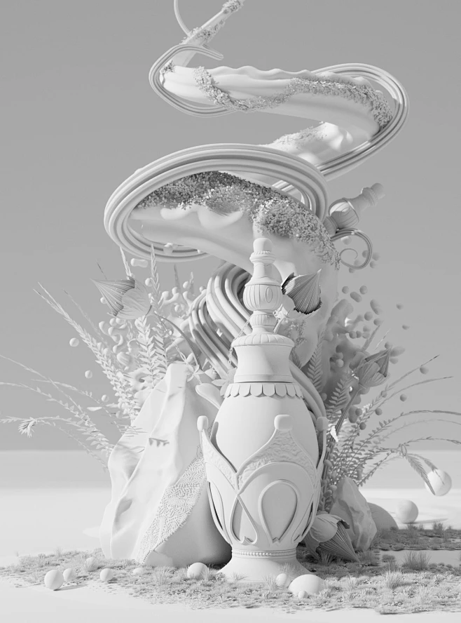 C4D 大场景KV建模渲染三维/C4D设计-花瓣网