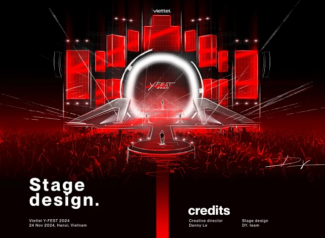 STAGE DESIGN set design viettel YFEST-花瓣网