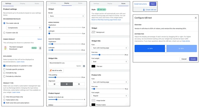 Click Create widget to land on the widget editor, where you can ...