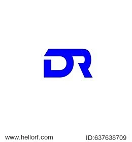 letter D,R logo vector-花瓣网