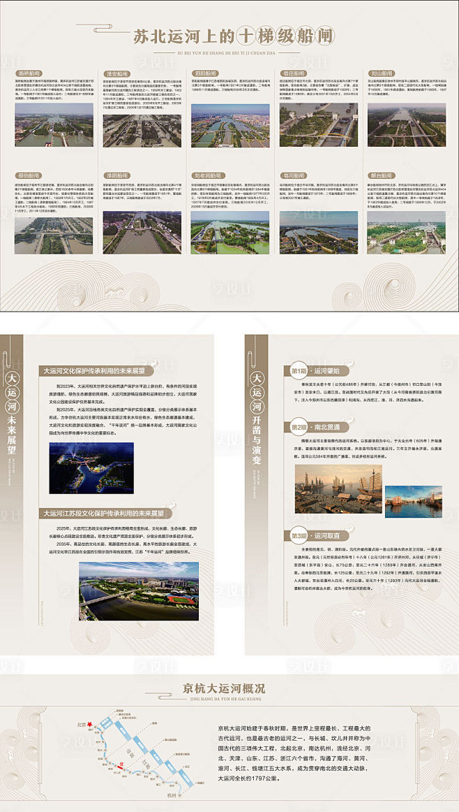 文化墙大运河历史展板-源文件分享-ywjfx.cn