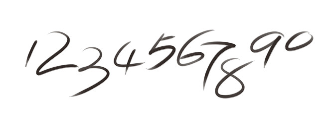 1234567890手写数字