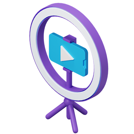 Video Streaming 3D Illustration
