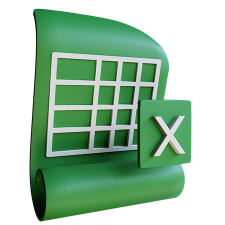 Excel File 3D Illustration