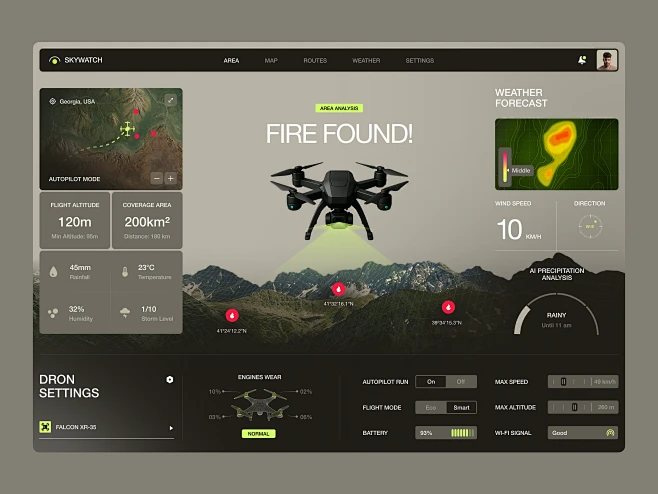 Dashboard for an AI Product SkyWatch by Halo UI/UX for HALO LAB on Dribbble-花瓣网
